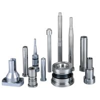 China CNC Machined Stainless Steel Ejector Pins & Stepped Sleeves with ±0.002mm Tolerance and HRC58-64 Hardness for sale