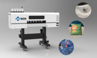 China 1800dpi DTF Transfer Printer Leadshine Motor Front And Rear Platform Heating Hot Stamping Printer for sale