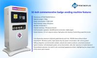 China 100 Pieces / Channel 220V Volts Fully Automatic Commemorative Badge  Vending Machine for sale