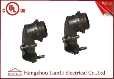 China Steel Flexible Conduit 90 Degree BX Connector - Zinc Die-Cast UL Listed (E469552) 3/8