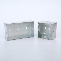 China Electrical Gang Box Steel Material with Brass M4 Grounding Terminal - 35mm & 47mm Depths, 0.8-1.2mm Thickness for sale