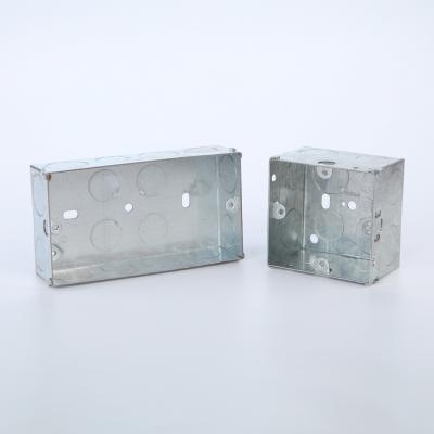 China Electrical Gang Box Steel Material with Brass M4 Grounding Terminal - 35mm & 47mm Depths, 0.8-1.2mm Thickness for sale