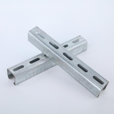 China Steel Strut C Channel 41x21mm & 41x41mm with 1.5-2.5mm Wall Thickness - Slotted or Plain Surface for sale