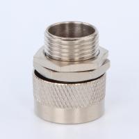 China Nickel Plated Brass Flexible Conduit Adaptor with Locknut - 20mm 25mm 32mm Sizes - 3.0mm Thick CNC Machined for sale