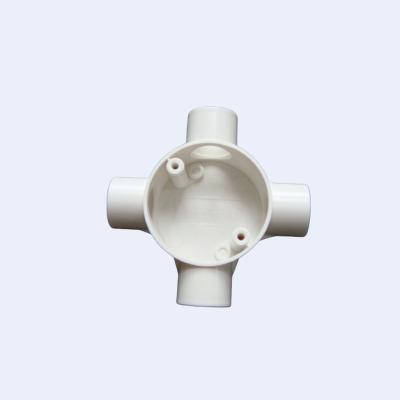 China PVC Electrical Junction Box 20mm 25mm with Brass Screws - UPVC Material, SAA/ISO/CE Certified for sale