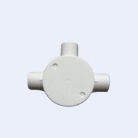 China UPVC Two-Way Junction Box 20mm 25mm with Brass Screws - Low Smoke Zero Halogen Electrical Conduit Fittings for sale