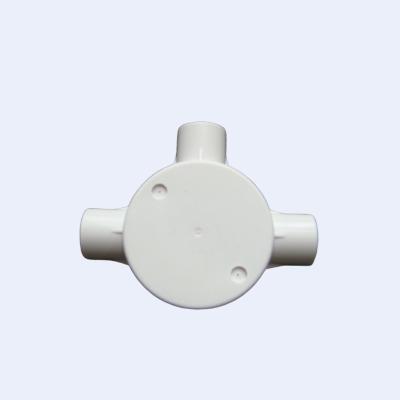 China UPVC Two-Way Junction Box 20mm 25mm with Brass Screws - Low Smoke Zero Halogen Electrical Conduit Fittings for sale