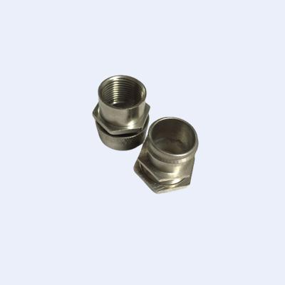 China Brass Nickel Plated Flexible Conduit Adaptor 20mm 25mm with Female Male Thread and 3.0mm Locknut for sale