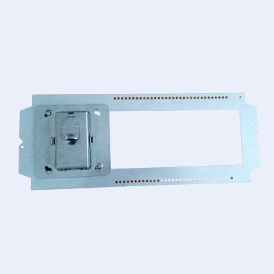China 45 Harden Iron One Gang Box Mounting Bracket with Plaster Ring - 0.80mm-1.0mm Steel, 30μm Galvanized Coating for sale