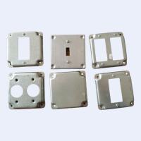 China 4 Square1/2 inch Raised Duplex Receptacle Industrial Surface Cover 1.60mm Thickness All Type for sale
