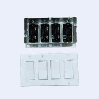 China RUFFIN Pre Fab Four Gang Wall Light Switch Plaster Ring 16-24 Inch Stud Spacing for sale