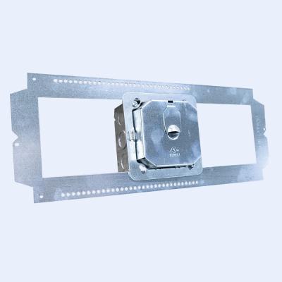 China Zinc Plated Outlet Junction Box Cover 1.20mm 1/2 and 1 Inch Depth for Electrical Rough-In for sale