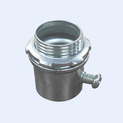 China UL Listed 2 Inch Steel EMT Conduit Connector with Locknut NPT Thread 600V for sale