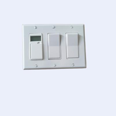 China 3 Gang Prefab Wall Socket Switch with 12 14 AWG Wire White UL Listed for sale