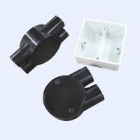 China Black UPVC Junction Box 1 Way BS4568 Standard with Brass Screw Base - 20mm/25mm Size, IP65 Rated for sale