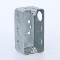 China UL Listed Pre Galvanized Rectangular Conduit Junction Box 4x2 Inch 1.60mm with Knockouts for sale
