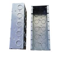 China Pre Galvanized Steel Multi Gang Conduit Box 1.60mm Thickness 2-5 Gang 67.3 cu in for sale