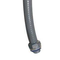 China 3/4 Inch Liquid Tight Flexible Metal Conduit Hot Dip Coil Grey PVC Coated 0.025 Inch Thickness for sale