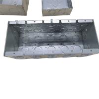 China Prefabricated 5 Gang Masonry Box 1.60mm Thickness Zinc Plated Steel Conduit Box with Universal Knockouts for sale