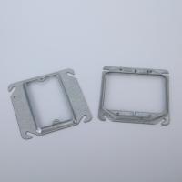 China Zinc Plated Square Steel Outlet Box Telescoping Mud Ring 1.2mm to 1.60mm 4 Inch for sale