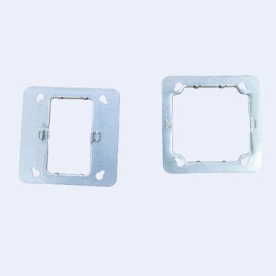 China Zinc Plated Steel Mud Ring 1.20mm 1.60mm Thickness One Gang UL Listed for sale