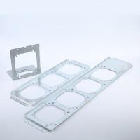 China 3 4 Gang 16 Inch Electrical Box Support Bracket 0.80mm Coil Zinc Plated Silver for sale