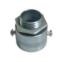 China 20mm Flexible Conduit Adaptor Zinc Aluminum Electro Galvanized with Two M4 Screws UL Listed for sale