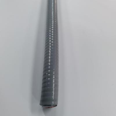 China UL 360 Liquid Tight Metal Flexible Conduit with Copper Wire Insert - 100ft Roll, 0.013in Coil, Black/Grey PVC for sale
