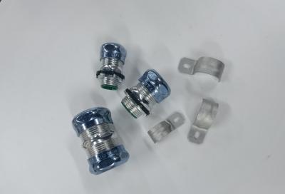 China Blue Steel Liquid Tight EMT Connector Zinc Plated 1/2 to 4 Inch UL Listed for sale