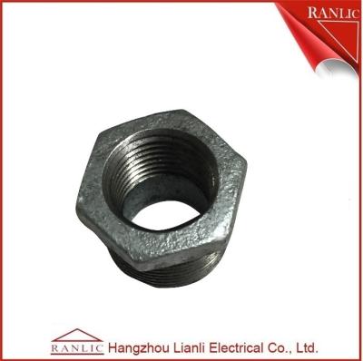 China Malleable Iron Conduit Reducer Hot Dip Galvanized BS4568 20mm 25mm for sale