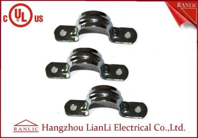 China Electro-Galvanized EMT Conduit Straps with Two Holes - 1.2mm Thickness, Sizes 1/2