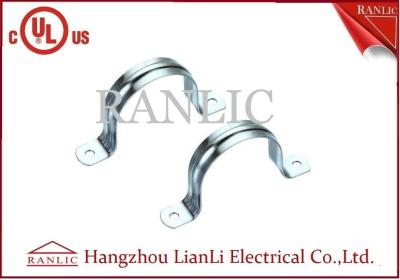 China Steel IMC Rigid Conduit Straps 1.2-1.6mm Thickness Two Hole Design Electro Galvanized UL E469927 for sale