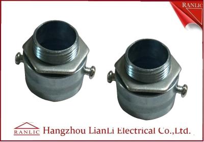China Zinc Electro Galvanized Flexible Conduit Adaptor 20mm 25mm with 3.0mm Locknut for GI Conduit Systems for sale
