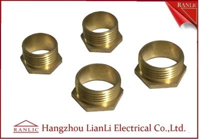 China 20mm & 25mm Brass Male Bush for GI Conduit Thread BS4568 - 3.0mm Head Thickness CNC Machined for sale