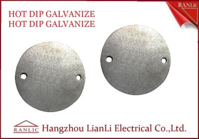 China Pre Galvanized Steel Round Conduit Junction Box Cover 65mm Diameter 0.5mm to 1.2mm for sale
