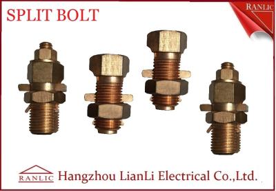 China High Strength Brass Split Bolt Connectors 1/0-2/0 AWG for Copper Wire Bonding and Grounding Applications for sale