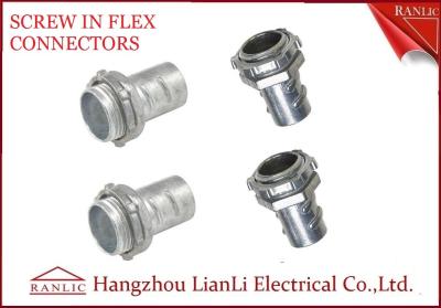 China 3/4 inch and 1 inch Zinc Alloy Flexible Conduit Outlet Box Connectors with Locknut for EMT IMC Rigid Conduit Systems for sale