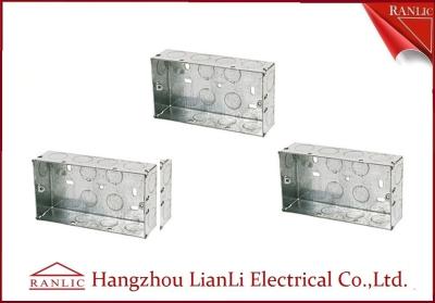 China Custom Outdoor Waterproof Metal Electrical Gang Box 130mm x 70mm with 0.6-1.2mm Steel Thickness BS4662 Compliant for sale