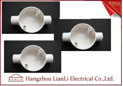 China White PVC Electrical Terminal Box Waterproof Conduit Fitting Two Way 20mm 25mm for Industrial Applications for sale