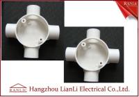 China White PVC GI 4-Way Electrical Junction Box 20mm 25mm BS4662 Standard Conduit Fitting for sale