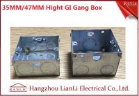 China 20mm 25mm Knockouts Steel Gang Box with Brass Terminal & Adjustable Ring - 3x3 Inch Size, 0.60-1.20mm Thickness for sale