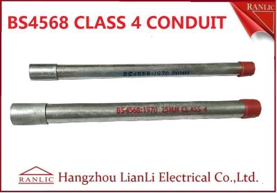 China BS4568 GI Electrical Conduit Pipe Class 3 & 4 - 3.75m Length with 1.3mm to 1.6mm Wall Thickness for sale