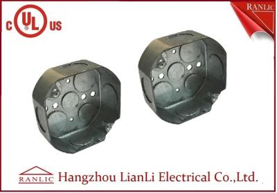 China RANLIC 4x4 Inch Octangular Steel Conduit Box 1.60mm UL Listed with Custom Knockouts for sale