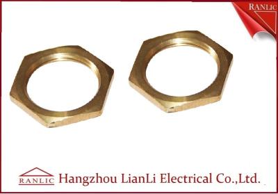 China Brass Hexagon Locknut 20mm-50mm Female Thread CNC Machined with 58%+ Brass Content for sale