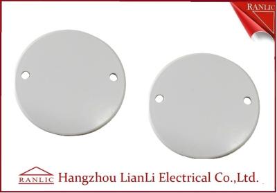 China 65mm Steel Junction Box Cover with M4 Screw for PVC Conduit - 0.50mm Thickness A/B/C Grade Options for sale
