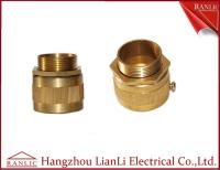 China 20mm 25mm Brass Flexible Conduit Adaptor with 3.0mm Locknut and Nickel Plating - ISO9001 Certified for sale
