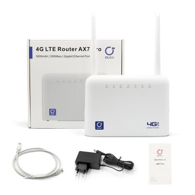 China OLAX AX7 PRO 4G LTE Router with 5000mAh Battery, 300Mbps Speed, and SIM Card Slot for Wireless Networking for sale