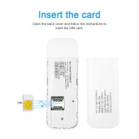 China White MINI Portable 4G USB Dongle Cat4 150Mbps WiFi Hotspot with SIM Slot for 10 Users for sale