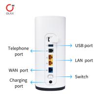 China Olax G5018 5G CPE Router with WiFi6, 1900Mbps Speed, 4000mAh Battery and SIM Card Slot for sale