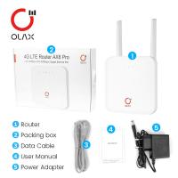 China OLAX AX6 PRO 4G LTE Router 300Mbps WiFi 5dBi External Antenna SIM Card CPE 4000mAh for sale